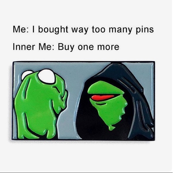ariesmoon89 | Accessories | Kermit The Frog Inner Me Meme Lapel Pin ...